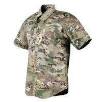 China Plain Dyed Men's Plus Size Cargo Shirt Short Sleeve for Summer Fashion Fall Clothing for sale