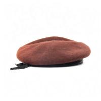 China Upgrade Your Travel Look with 100% Wool Beret Hat Custom Logo Durable for sale
