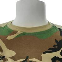 China Round Neck Short Sleeve Loose Fit Training T-Shirt in Woven Cotton Fabric for Summer for sale