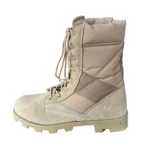 China Rough Suede Leather Safety Boots with Hard Toecap and Smashing Rubber Sole Sand Color for sale