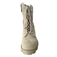 China Rough Suede Leather Safety Boots with Hard Toecap and Smashing Rubber Sole Sand Color for sale