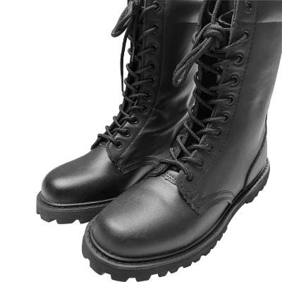 China Logo Up-Lace Long Cowhide Leather Safety Boots with Hard Toecap and Smashing Rubber Sole for sale