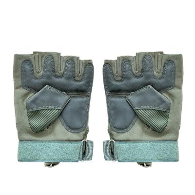 China Outdoor Training Hand Protection Soft Half Finger Glove Adjustable and Touch Screen for sale