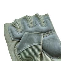 China Outdoor Training Hand Protection Soft Half Finger Glove Adjustable and Touch Screen for sale