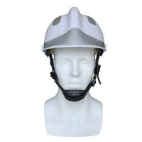 China High Security Anti Fire Control Helmet with White ABS and Curve Visor for sale