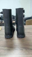 China Autumn Men's Black Cowhide Leather Boots with Rubber Outsole Shoe heel height About 3CM for sale