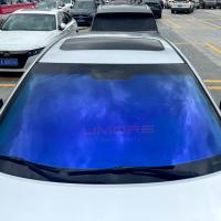 China Blue Chameleon Window Tint Film Vlt 60% Car Windshield Sun Shade Film 1.52*30m for sale
