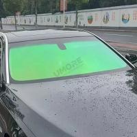 China Green Gold Colored Window Film VLT%75 Car Chameleon Rainbow Coloured Window Tint Film for sale