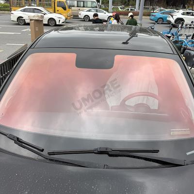 China Color Changing Car Film 75% VLT 99% UVR Windshield Chameleon Window Tint Film Self Adhesive for sale