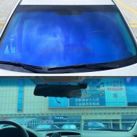 China Blue Chameleon Window Tint Film Vlt 60% Car Windshield Sun Shade Film 1.52*30m for sale