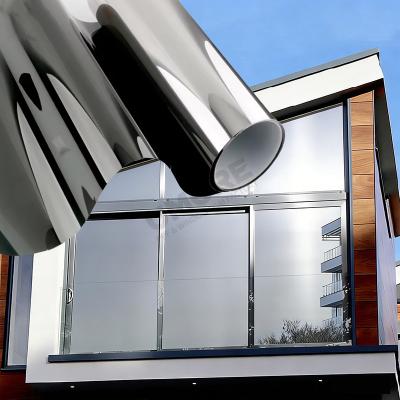 China Black Silver Building Film 99% UV Cut Energy Saving Heat Reduction Window Film for sale