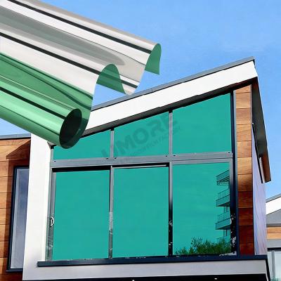 China Security 8mil Architectural Window Film Green Silver High Transparency PET Window Film for sale