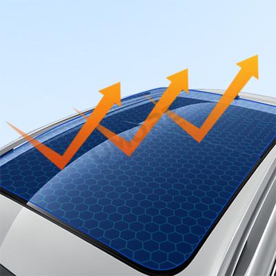 China 7.5mil 99% Heat Rejection UV Blocking Car Sunroof Film Light Blue / Black Color Changing for sale