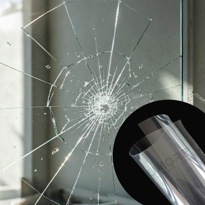 China PET 16mil Glass Safety Film Bullet Proof Explosion Proof Car Glass Tint Film for sale