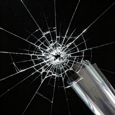 China 24mil Clear Safety Window Film Shatterproof Film Anti Shatter Tempered Glass Film For Home for sale