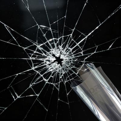 China Bulletproof Car Window Transparent Film 2mil 4mil 8mil 12mil 24mil Safety Security Film for sale