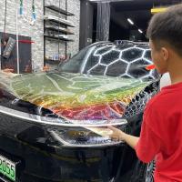 China Premium Red Chameleon Car Windshield Protection Tint Film EPU Explosion Proof Self Healing Car Window Shield Protective Films for sale