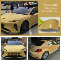 China TPU Cloudy Yellow Soft Low-Saturation Warm Pale Yellow, Gentle Milky Mist Matte Finish High Resilience & Stain-Resistant & 7.5mil for sale