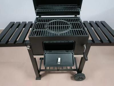 China Outdoor 24Inch Movable Foldable Charcoal Barbecue Grill With Motor for sale