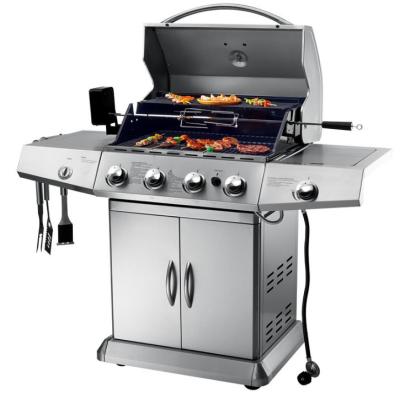 China Black Porcelain Enamel Gas BBQ Grill for sale