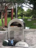China 201 Stainless Steel Wood Fired Pizza Oven 900mm Outdoor Stainless Pizza Oven for sale