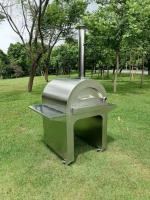 China 4 wheels Stainless Steel Wood Fired Pizza Oven Brush Outdoor Stainless Pizza Oven for sale