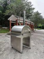 China 4 wheels Stainless Steel Wood Fired Pizza Oven Brush Outdoor Stainless Pizza Oven for sale