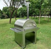 China CE Stainless Steel Wood Pizza Oven 30mm Thick Stainless Steel Wood Oven for sale