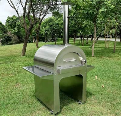 China CE Stainless Steel Wood Pizza Oven 30mm Thick Stainless Steel Wood Oven for sale