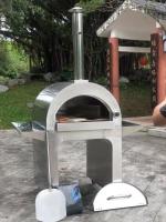 China 10s Shovel Portable Wood Burning Pizza Oven Trolley Easy Maneuverability for sale