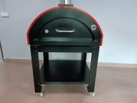 China 950mm Mobile Wood Fired Pizza Oven 201S Stainless Steel Wood Oven for sale