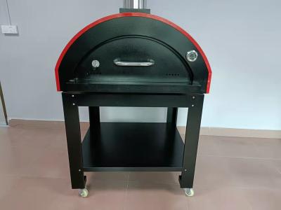 China 950mm Mobile Wood Fired Pizza Oven 201S Stainless Steel Wood Oven for sale