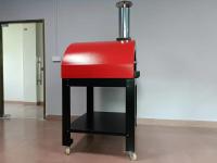 China 950mm Mobile Wood Fired Pizza Oven 201S Stainless Steel Wood Oven for sale