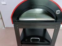 China 950mm Mobile Wood Fired Pizza Oven 201S Stainless Steel Wood Oven for sale