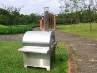 China 750mm Stainless Steel Wood Fired Pizza Oven Spatula Stainless Steel Wood Fired Oven for sale