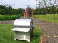 China 30mm thick Outdoor Stainless Steel Wood Fired Pizza Oven 430 840mm for sale