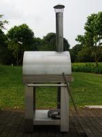 China 830mm 720mm Stainless Steel  Fired Pizza Oven With Trolley for sale