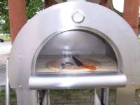 China 830mm 720mm Stainless Steel  Fired Pizza Oven With Trolley for sale