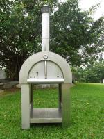 China Automatic Ignition System Stainless Steel Wood Fired Pizza Oven With Built-In Thermometer for sale