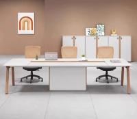 China Modern Wooden Modular Office Furniture Table 2 4 Person Cubicle Workstation Manager Staff Desk for sale