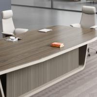 China Popular Fashion Office Furniture Meeting Table Luxury Boardroom Wooden Office Meeting Room Table Conference Desk for sale