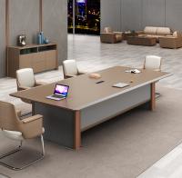 China Modern Wooden Luxury Conference Rectangle Panel Table Office Furniture Table For Boardroom Meeting Room Conference Desk for sale