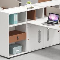 China Modern Office Furniture 2 4 6 People Office Partitions Table Cubicle Workstation Desk With Large Storage Cabinet for sale