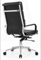China Office Leather Office High Back Chair Executive Wooden Frame Office Chair for sale