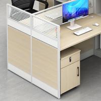 China Modern Simple Staff Screen Office Desk And Chair Combination 2 People Wooden Modular Cubicle Office Workstation Desk for sale