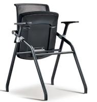 China Wholesale Strong Leg Black Plastic Chair Mesh Office Chair Foldable Office Chair for sale