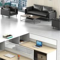China Modern Simple Staff Screen Office Desk And Chair Combination 3 People Wooden Modular Cubicle Office Workstation Desk for sale