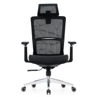 China Black Full Mesh Furniture Lumbar Support Massage Modern Wholesale Armrest Comfort Fabric Ergonomic Office Chair for sale