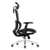 China Black Full Mesh Furniture Lumbar Support Massage Modern Wholesale Armrest Comfort Fabric Ergonomic Office Chair for sale