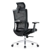 China Black Full Mesh Furniture Lumbar Support Massage Modern Wholesale Armrest Comfort Fabric Ergonomic Office Chair for sale